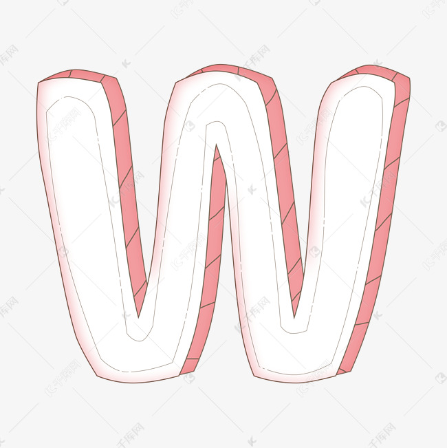 字母W立体艺术字艺术字设计图片 千库网