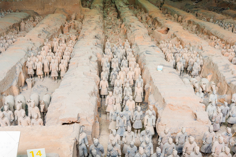 西安秦始皇兵马俑高清摄影大图 千库网
