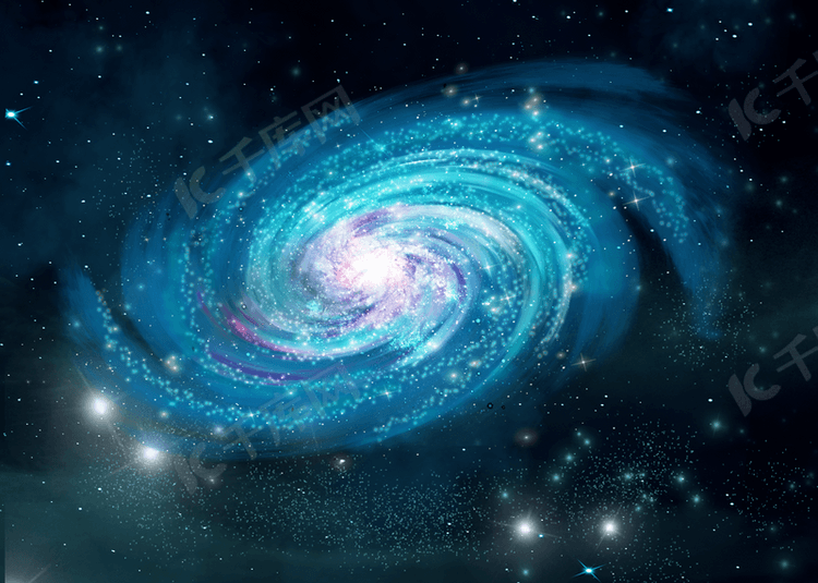 抽象发光星团旋转星云背景图片免费下载 千库网