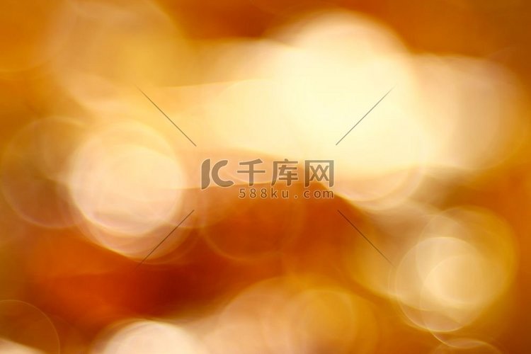 金橙色秋天背景模糊散景散焦镜头高清摄影大图 千库网