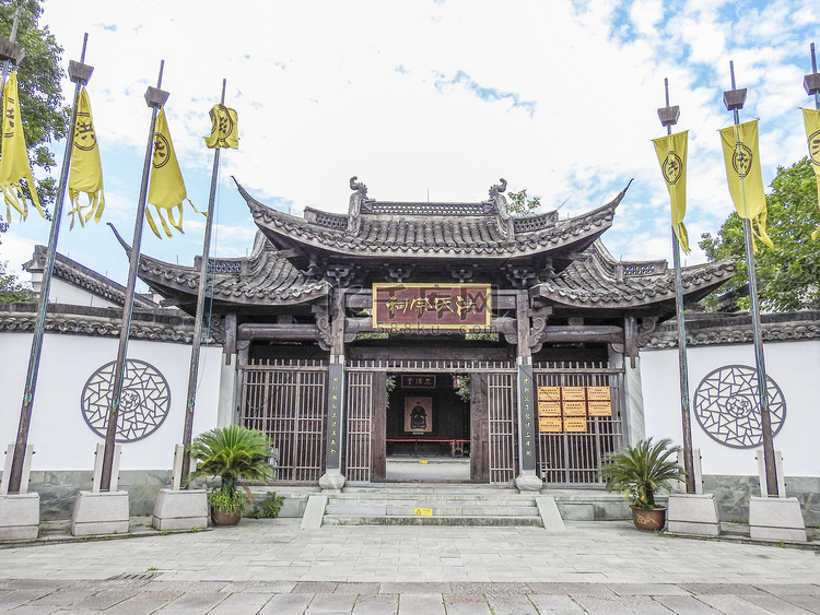 西溪洪氏宗祠春夏古建筑室外摄影图摄影图配图高清摄影大图 千库网