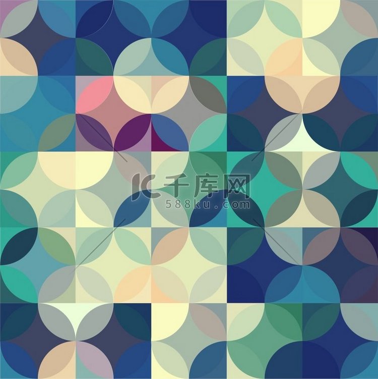 带圆圈的复古无缝图案背景图片免费下载 海报banner 高清大图 千库网 图片编号6323787