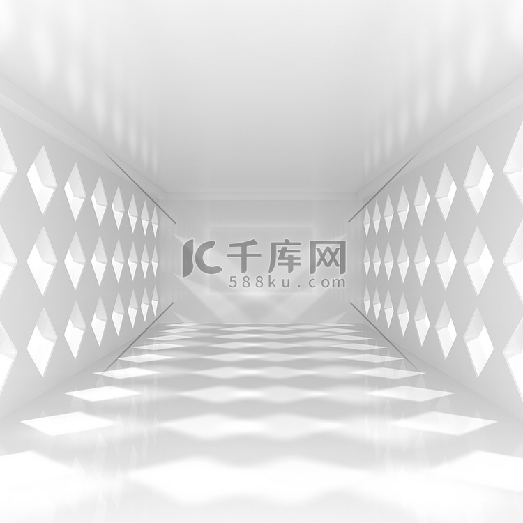 空走廊中的现代办公大楼 3d 图高清摄影大图 千库网