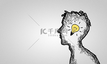 思考简笔画图片 思考简笔画素材 思考简笔画模板图片下载 千库网