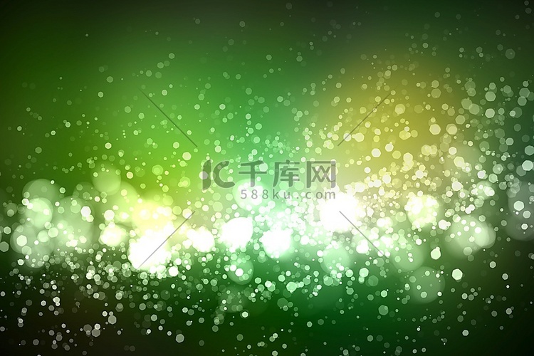 绿色散景抽象光背景图示高清摄影大图 千库网