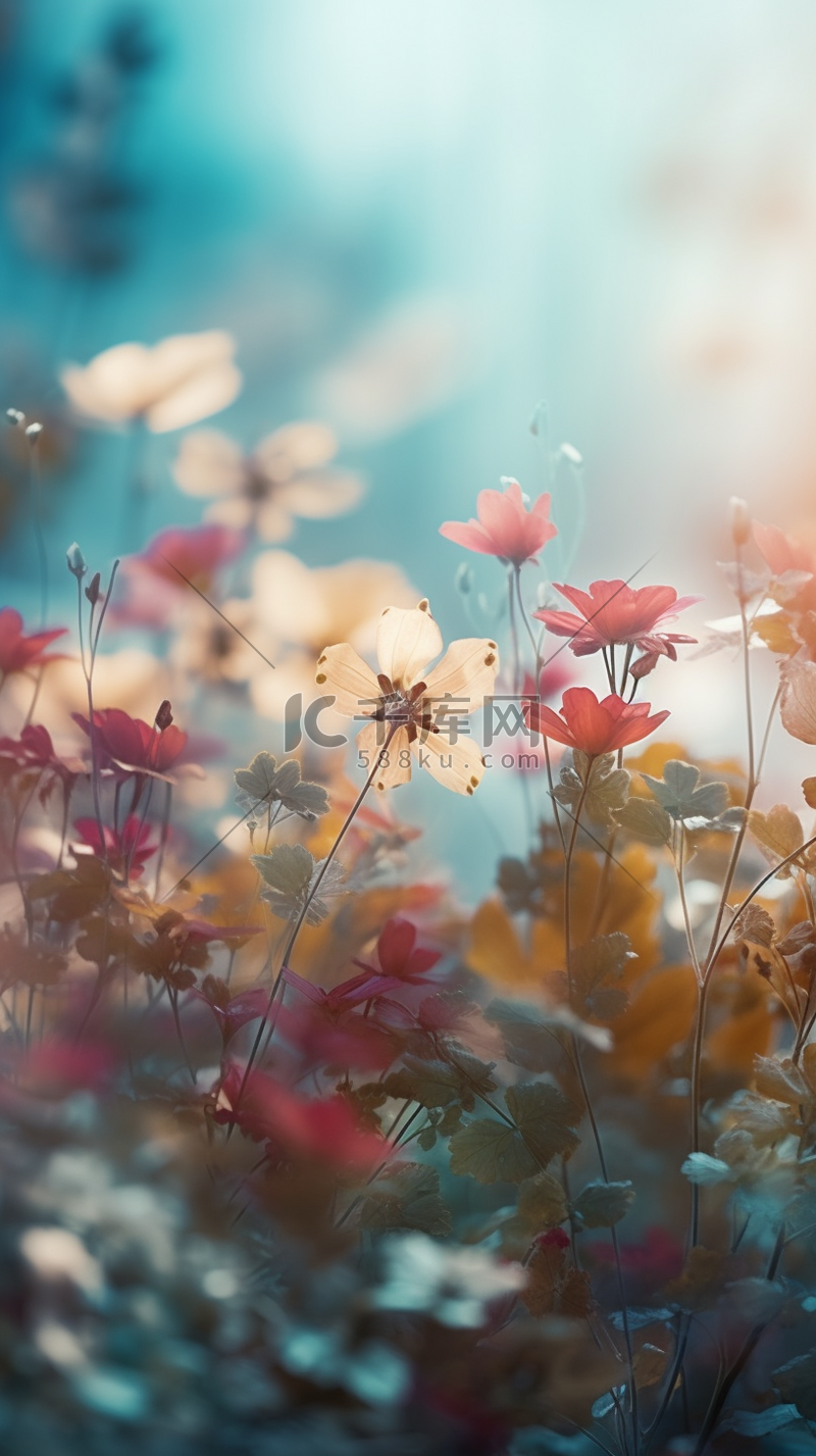 唯美梦幻飘渺的花卉背景图片免费下载 海报banner 高清大图 千库网 图片编号6410564