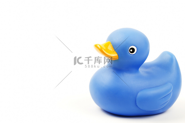 蓝色橡皮鸭高清摄影大图 千库网