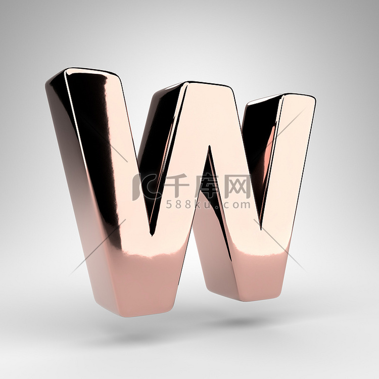 白色背景上的字母 W 大写高清摄影大图 千库网
