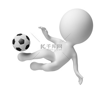 3d 小人 跳起来吹气高清摄影大图 千库网