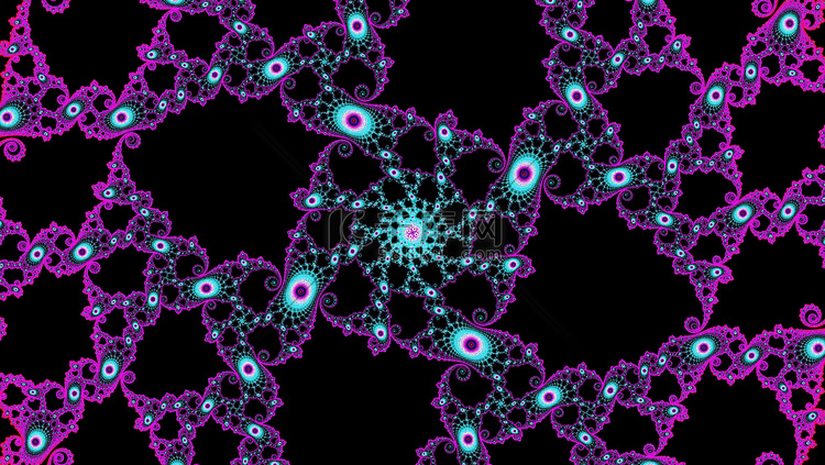 Mandelbrot 分形缩放模式高清摄影大图 千库网