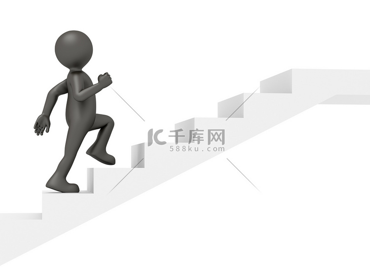 爬楼梯的人高清摄影大图 千库网