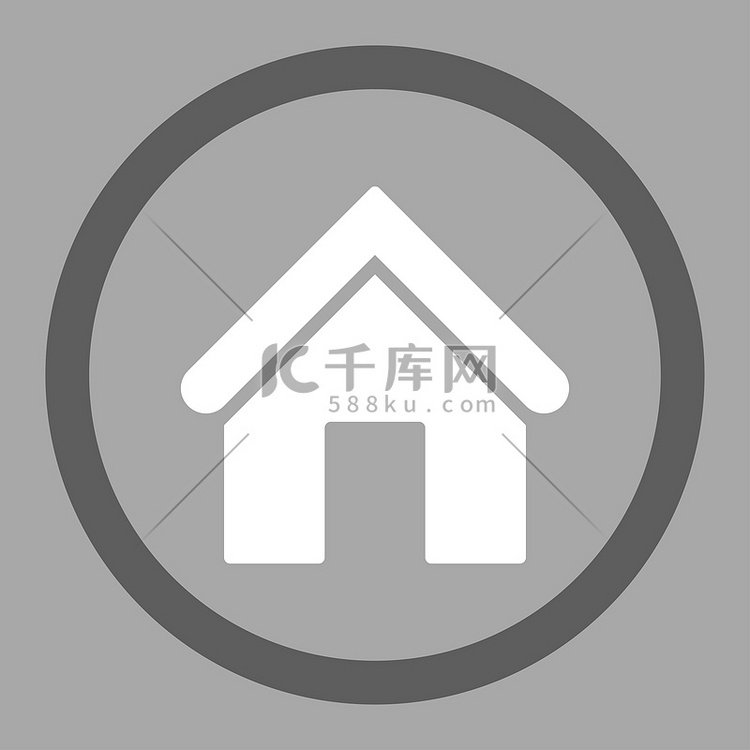 主页平面深灰色和白色圆形光栅图标高清摄影大图 千库网
