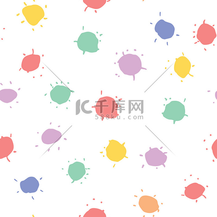 太阳抽象素描涂鸦无缝模式手绘矢量图高清摄影大图 千库网