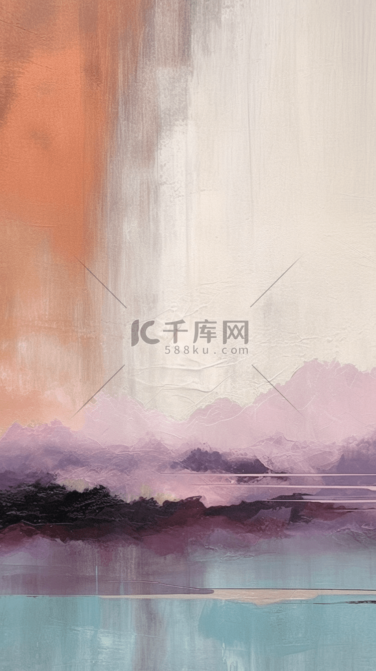 油画质感抽象山水背景图片免费下载 海报banner 高清大图 千库网 图片编号6430379