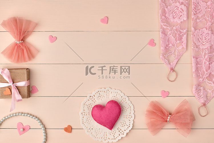 头顶女人必备时尚新娘粉色套装高清摄影大图 千库网