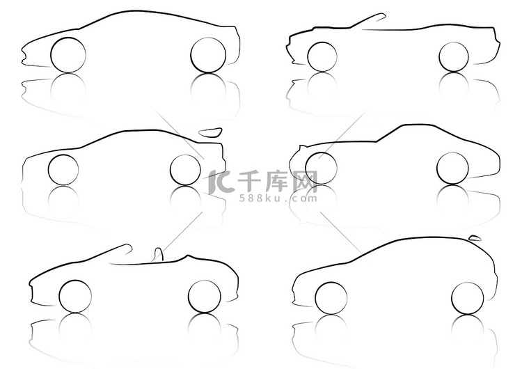 汽车轮廓图高清摄影大图 千库网