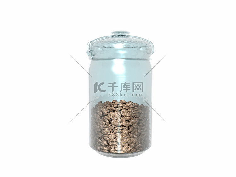 厨房里的玻璃储物罐高清摄影大图 千库网