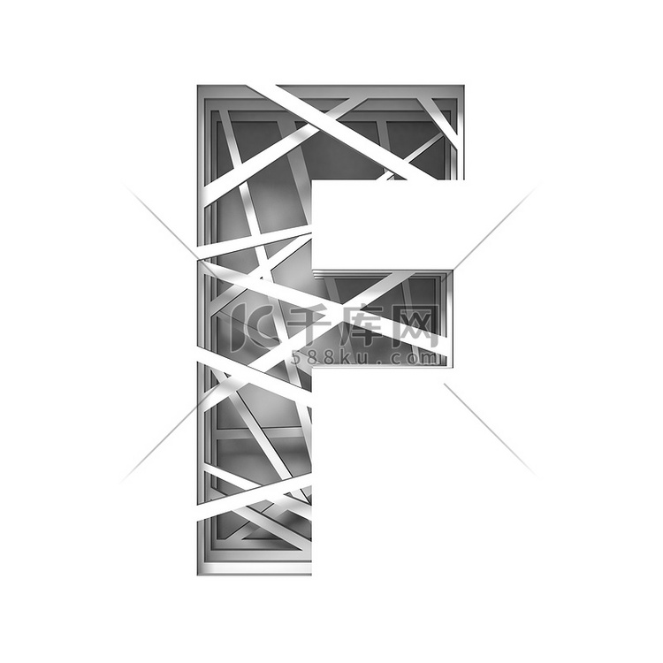 剪纸字体字母 F 3d高清摄影大图 千库网