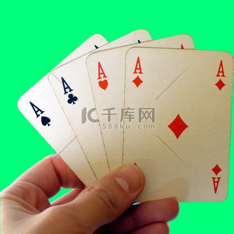 Ace 扑克牌高清摄影大图 千库网