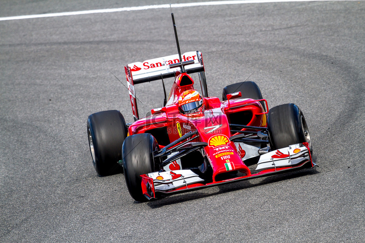 法拉利 F1 车队基米莱科宁2014 年高清摄影大图 千库网