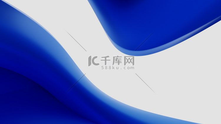 抽象的蓝色背景与挥舞着的几何形状 高清摄影大图 千库网