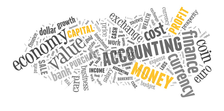 金融和商业词语的 wordcloud 插图高清摄影大图 千库网