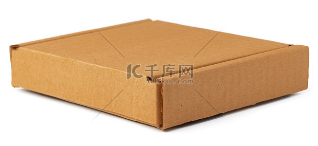 孤立在白色背景上的棕色纸板箱高清摄影大图 千库网