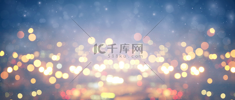 闪闪发光的灯光散景节日背景与纹理高清摄影大图 千库网