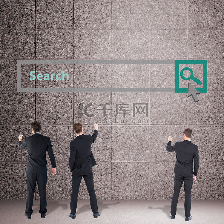 业务团队写作的复合形象高清摄影大图 千库网