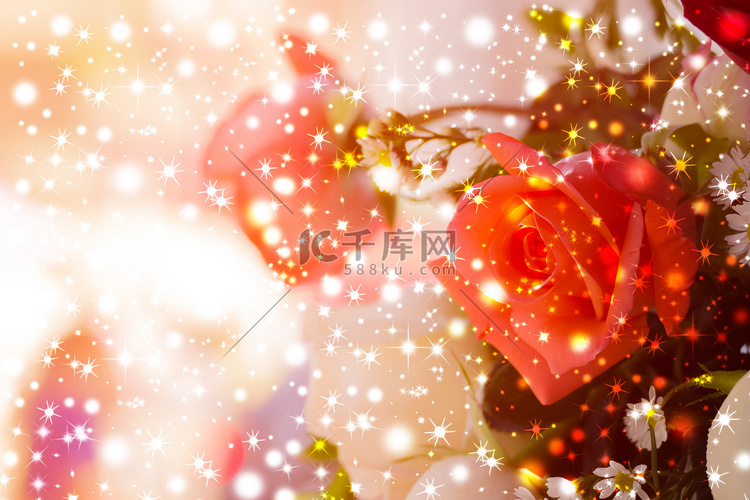 美丽的背景与鲜花玫瑰高清摄影大图 千库网