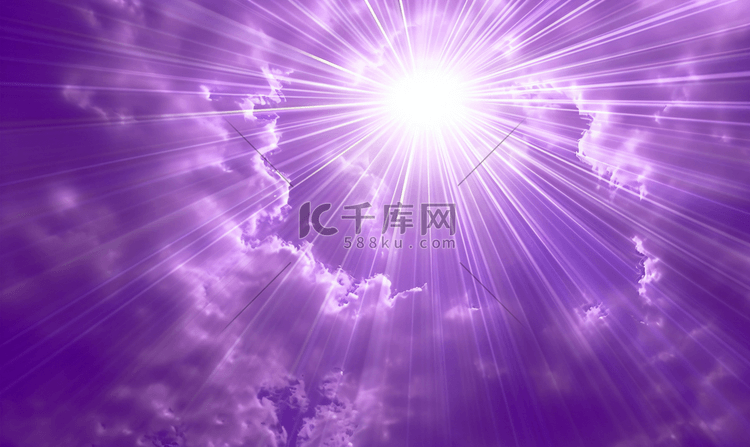 紫色旭日形首饰背景抽象纹理与太阳和光芒的爆发高清摄影大图 千库网