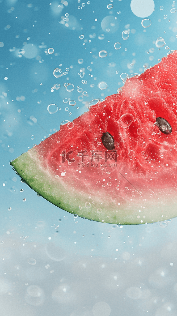 清新夏日夏天清爽清凉冰爽质感西瓜纹理背景图片免费下载 千库网