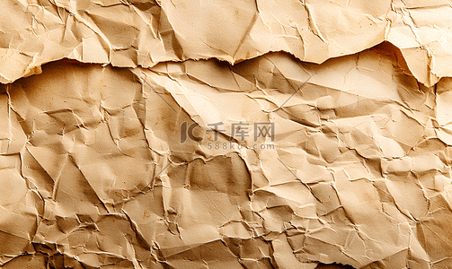 关闭回收的棕色皱纹皱巴巴的旧纸页纹理粗糙背景高清摄影大图 千库网