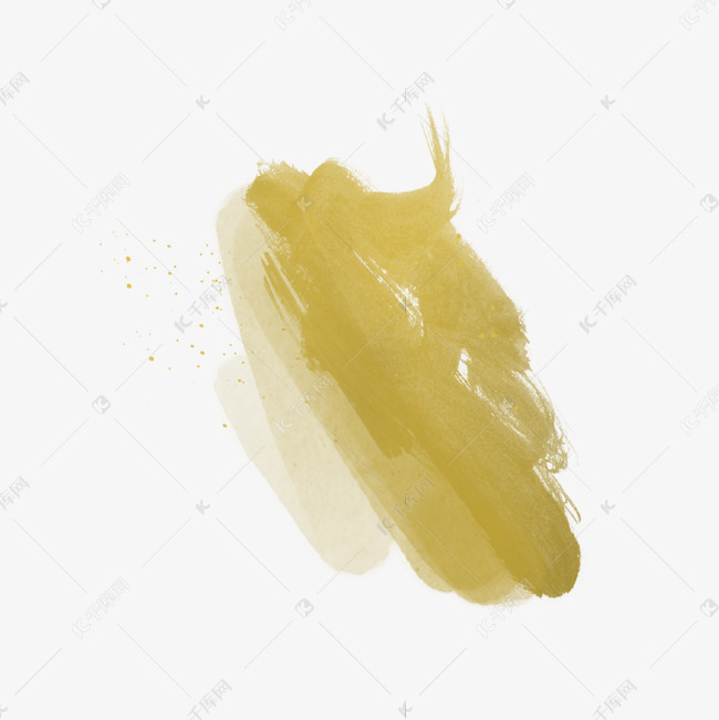 清新水彩黄色笔触素材图片免费下载 千库网