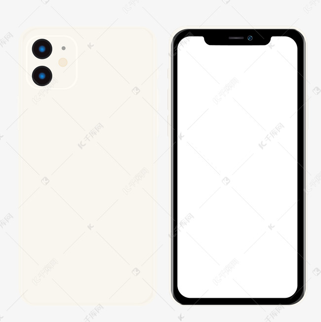 白色iPhone11手机模型素材图片免费下载 千库网