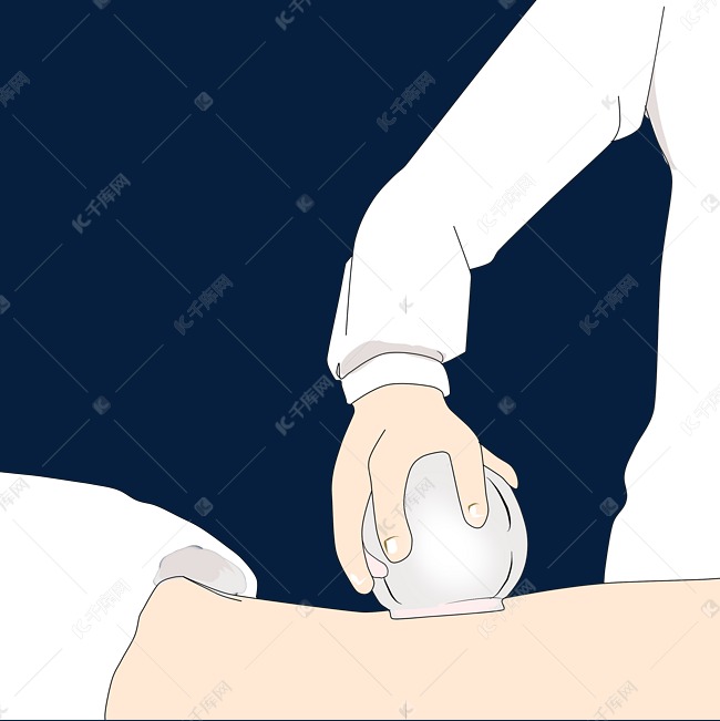 中医疗法背部拔罐素材图片免费下载 千库网