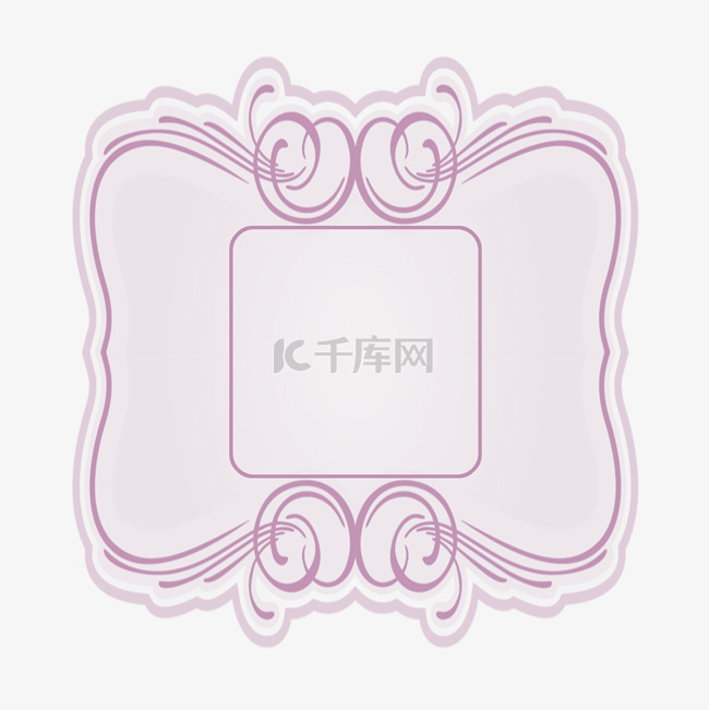 欧式粉色镜子花边二维码边框素材图片免费下载 千库网