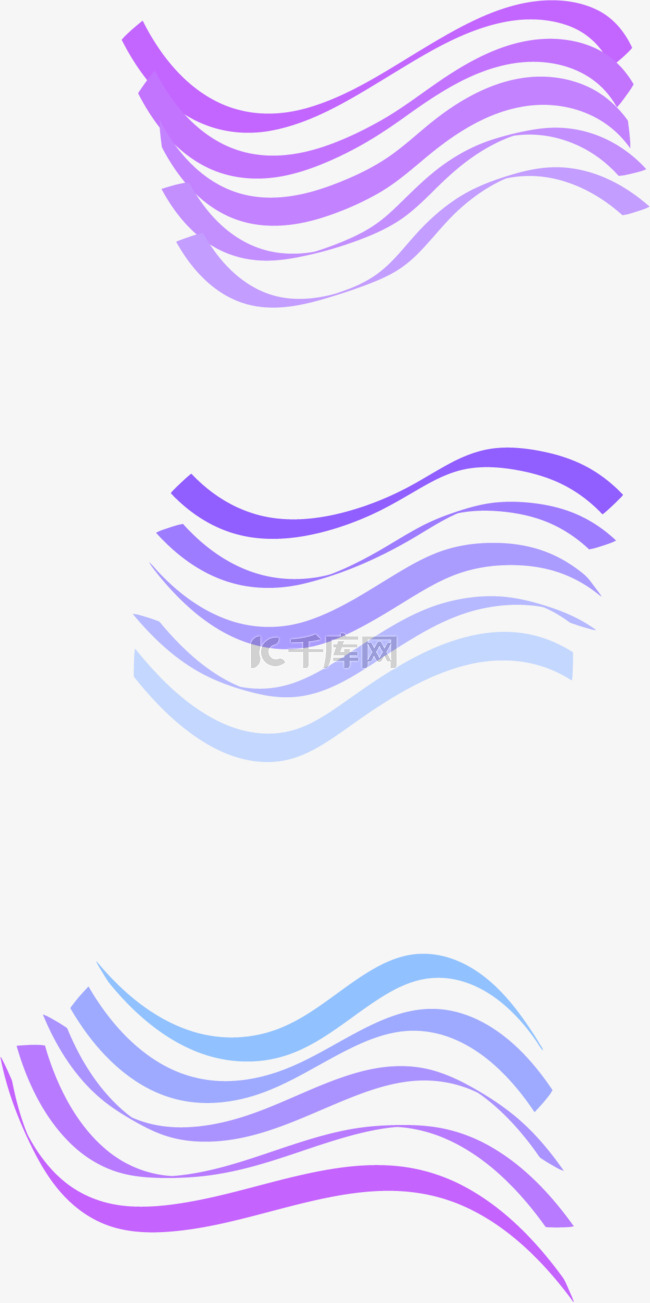 矢量混合渐变线性装饰素材图片免费下载 千库网