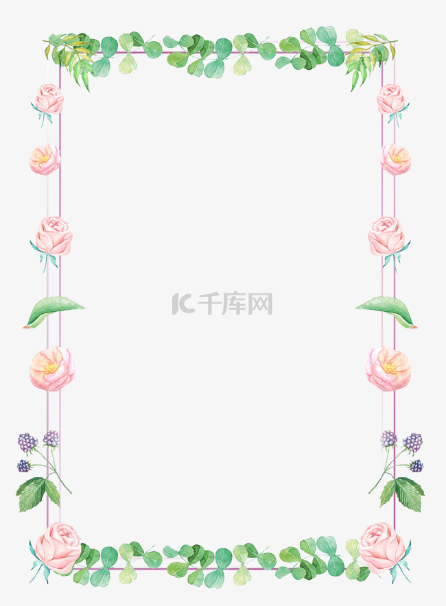 小清新鲜花花朵花边框免扣PNG素材图片免费下载 千库网