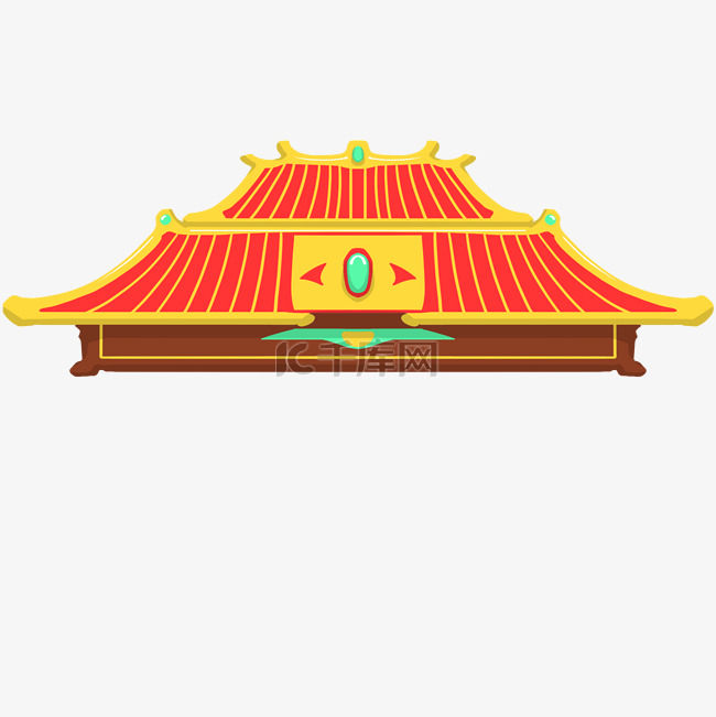 卡通古代房檐素材图片免费下载 千库网