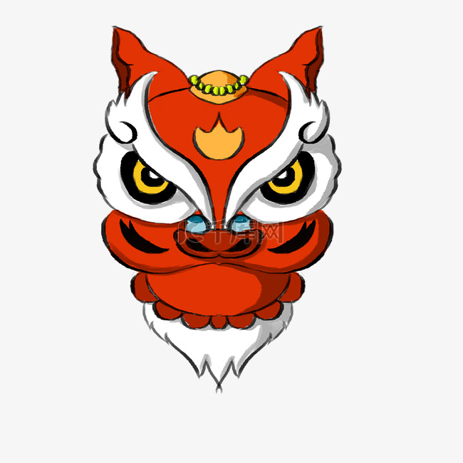 手绘节日龙头插画素材图片免费下载 千库网