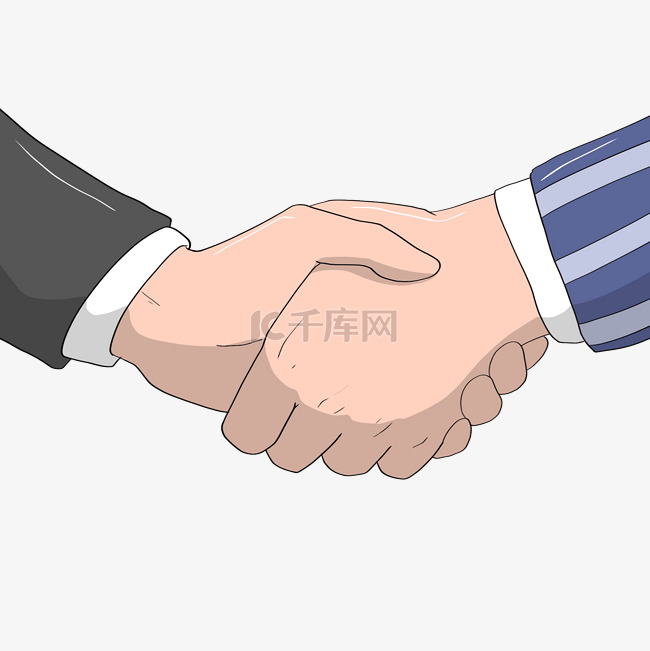 正确的握手姿势插画素材图片免费下载 千库网