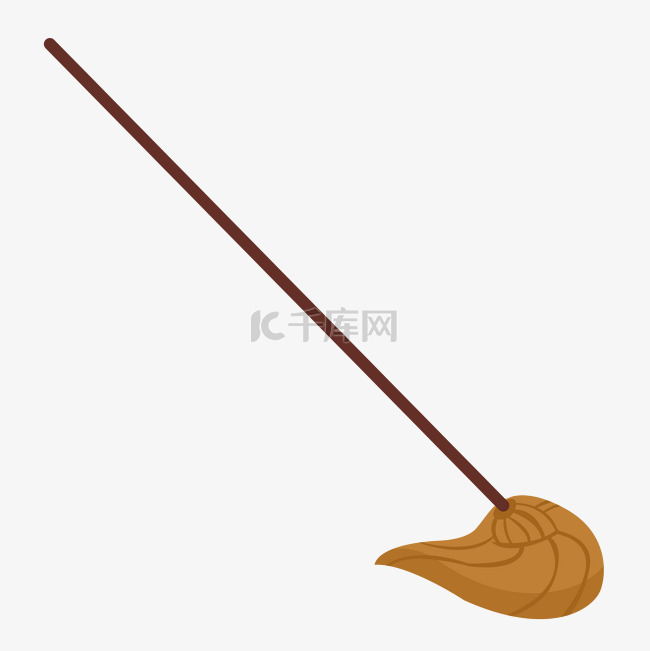 生活用品家居物品打扫卫生拖把拖布手绘插画素材图片免费下载 千库网