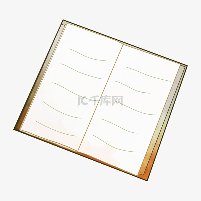打开的日记本插画素材图片免费下载 千库网