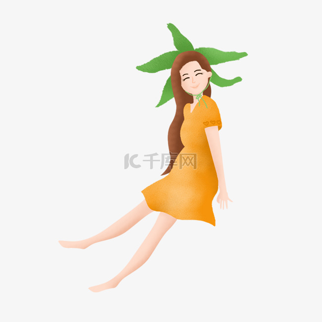 光着脚坐在的女孩 素材图片免费下载 千库网