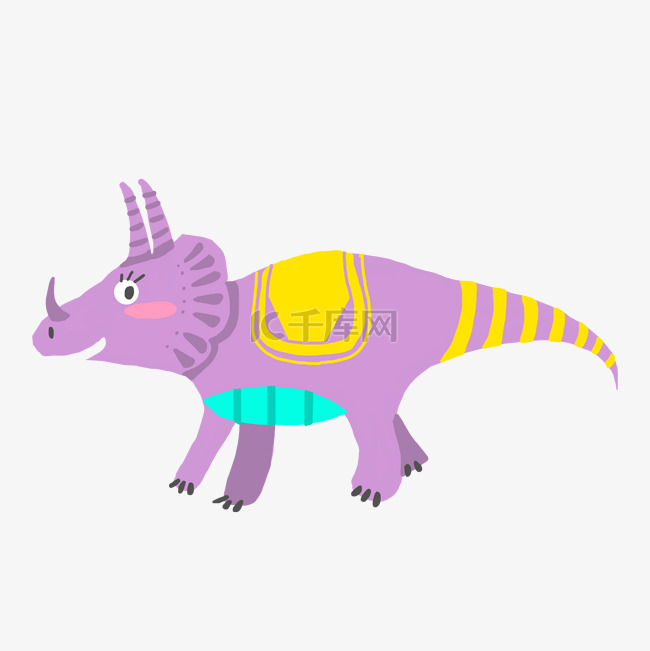 紫色的恐龙 素材图片免费下载 千库网