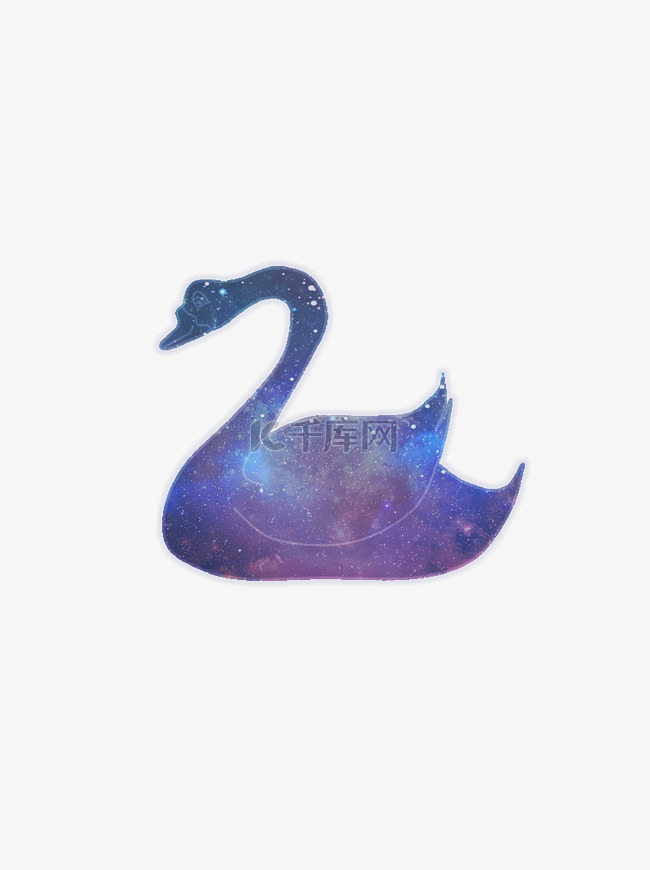 梦幻星空天鹅可商用元素素材图片免费下载 千库网