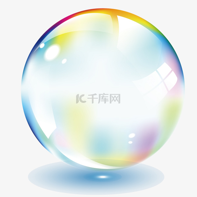 矢量漂浮梦幻彩色气泡素材图片免费下载 千库网