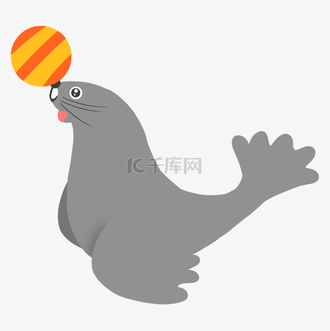 卡通海狮矢量图下载素材图片免费下载 千库网