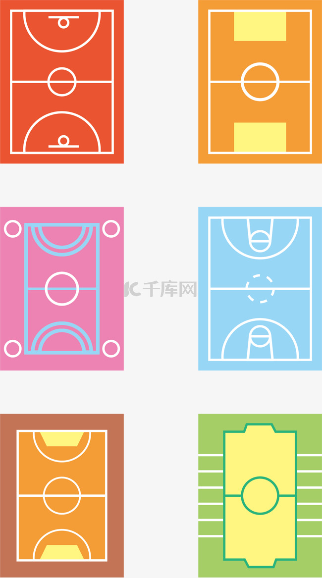 矢量篮球场素材图片免费下载 千库网